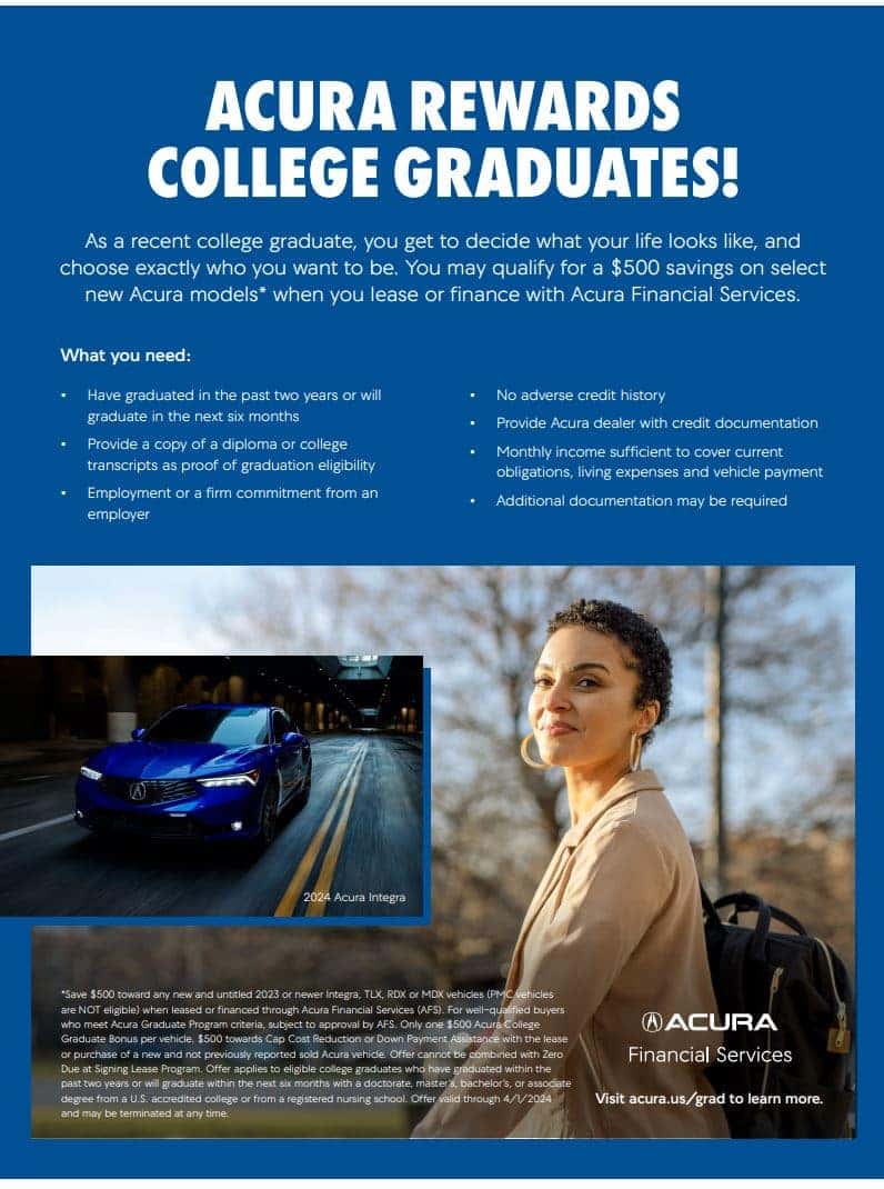 Acura College Graduate Program | $500 in Savings | Acura of Lafayette