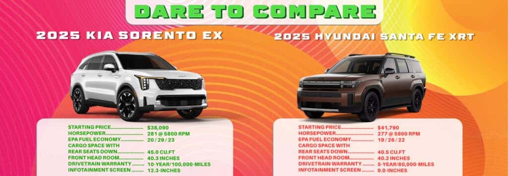 Dare to Compare 2025 Kia Sorento | Greenway Kia of Franklin